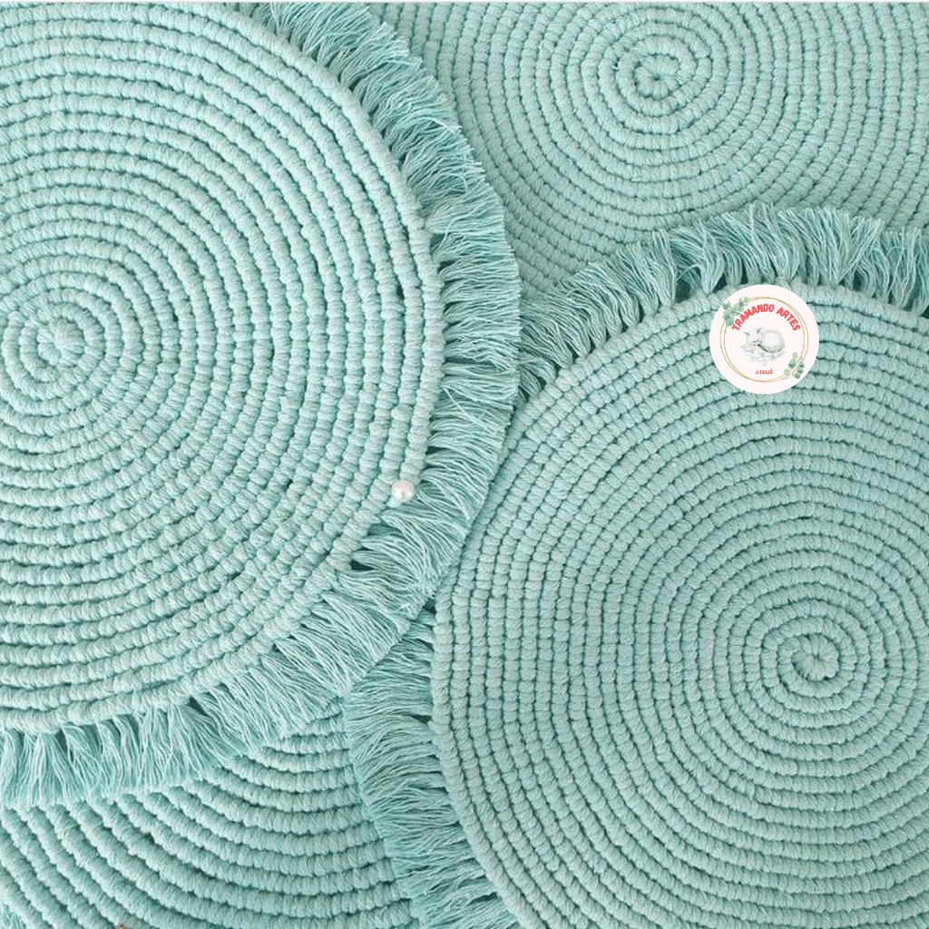 Sousplat/suplat/supla/soupla/souspla/suplá Em Macramê - Artesanal ...