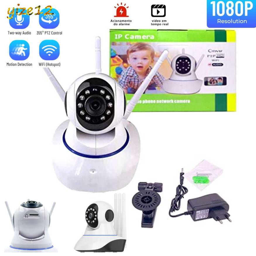 Smart Camera HD 2K 1080P CCTV WiFi IP Sem Fio Câmeras De Vídeo De ...