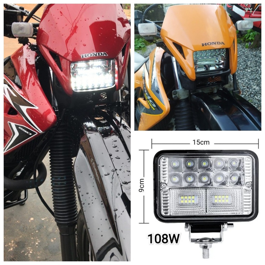 Farol Moto Led Luz Alta E Baixa | Shopee Brasil