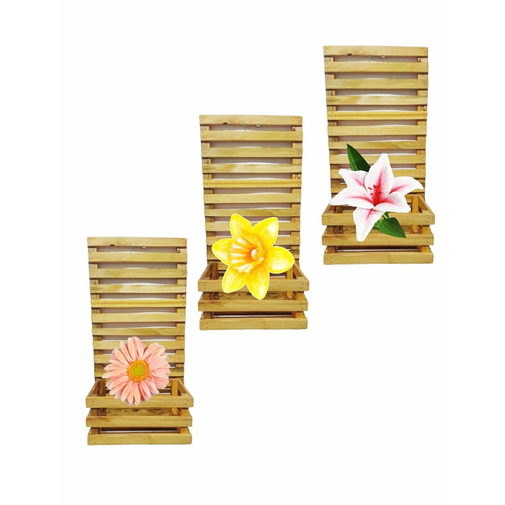 Floreia de madeira jardim vertical para orquídeas kit 3 pç | Shopee Brasil