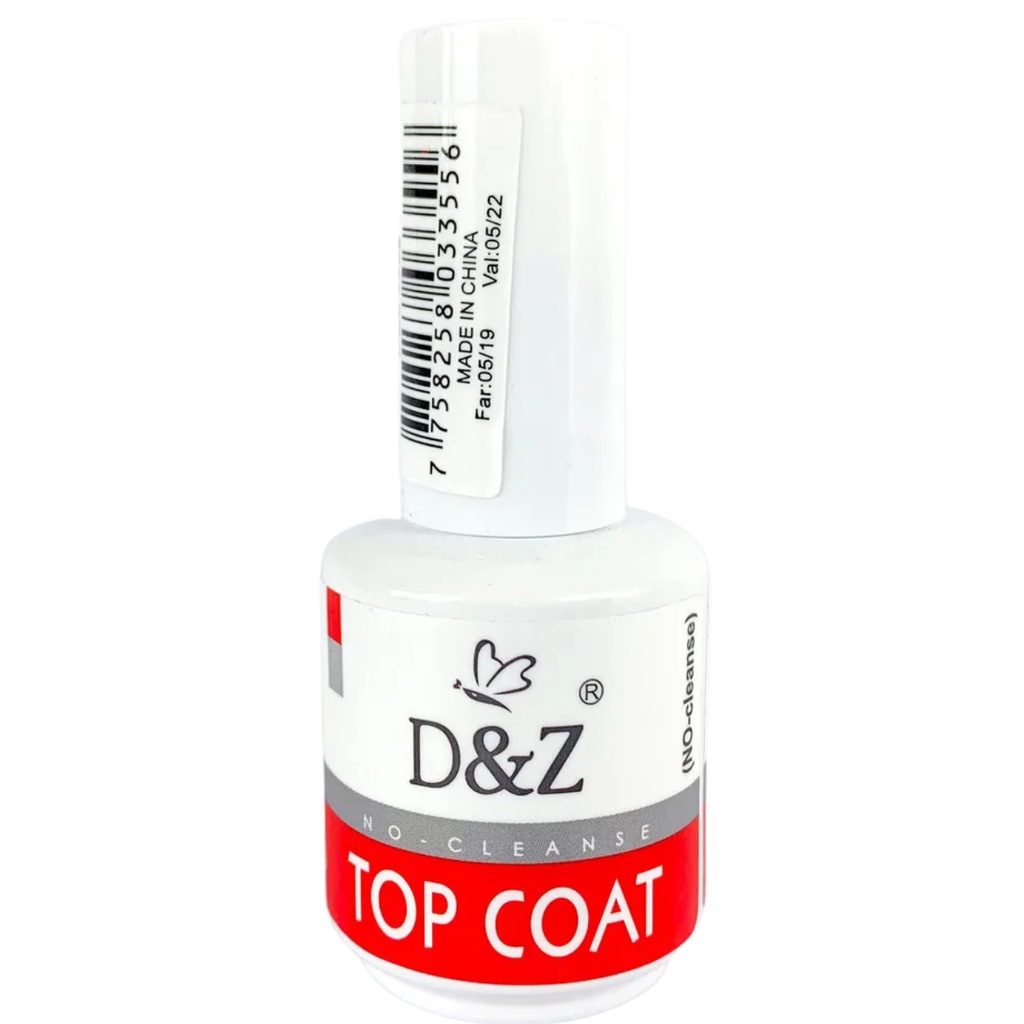 Top Coat D&Z 15ml Branco Faixa Tarja Vermelha Finalizador Brilho | Shopee Brasil