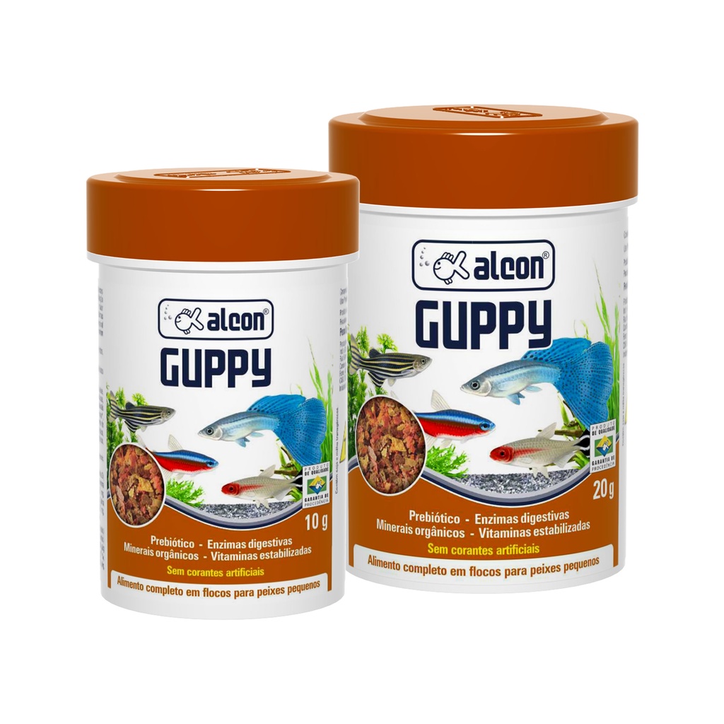 Ração alcon guppy 20g | Shopee Brasil
