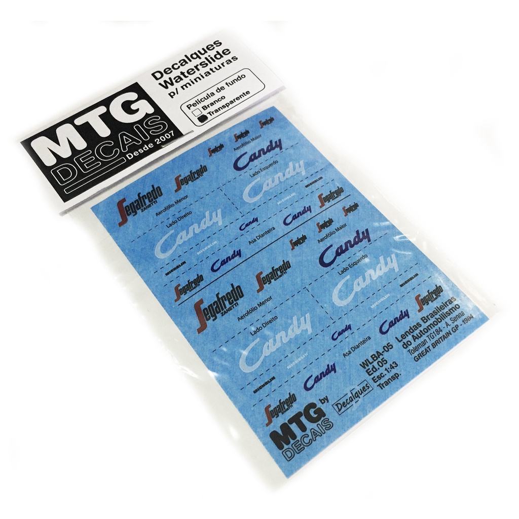 Decalque Lendas Brasileira da F1 TOLEMAN TG184 Edição 05 Escala 1:43 ...