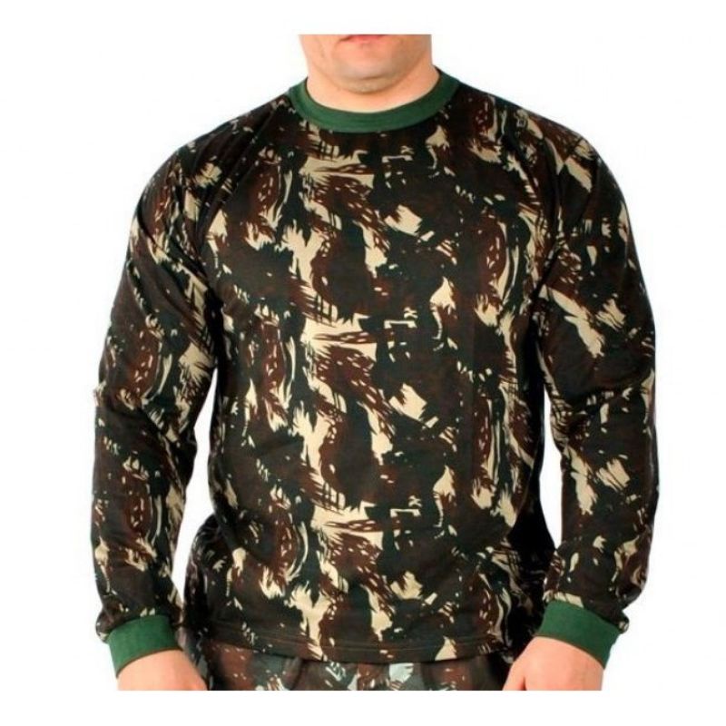 Camiseta camuflado exército brasileiro 100% algodão camiseta exército manga longa | Shopee Brasil