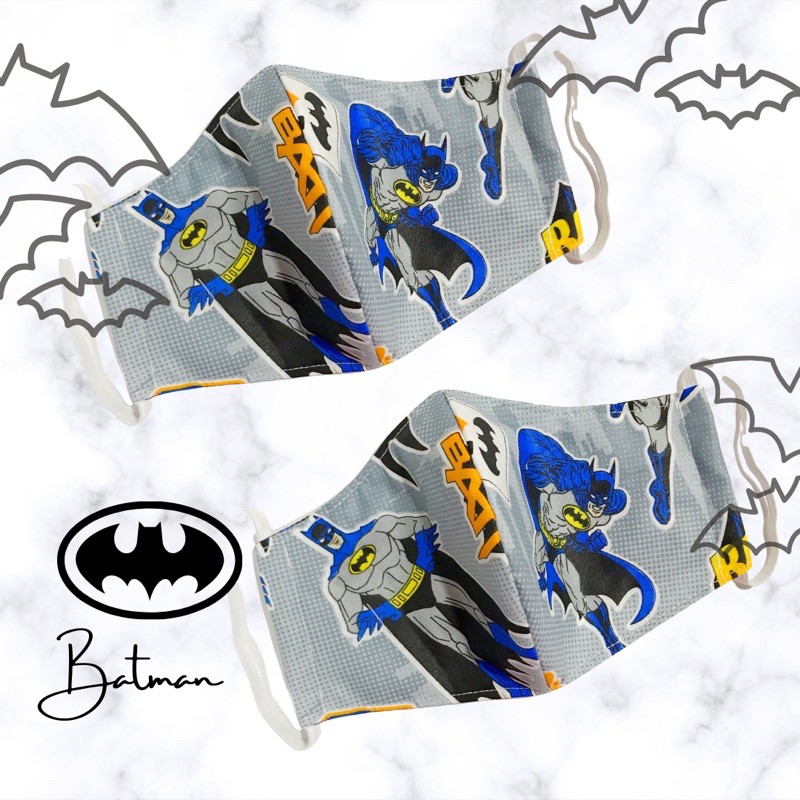 Máscara De Pano Batman Bico De Pato 3 Camadas | Hijab Pronta E Modelo ...