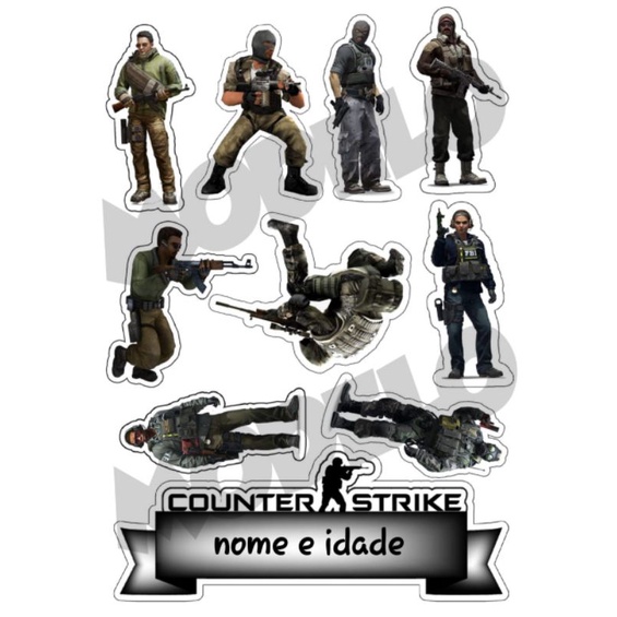 Topo de bolo Counter strike | Shopee Brasil