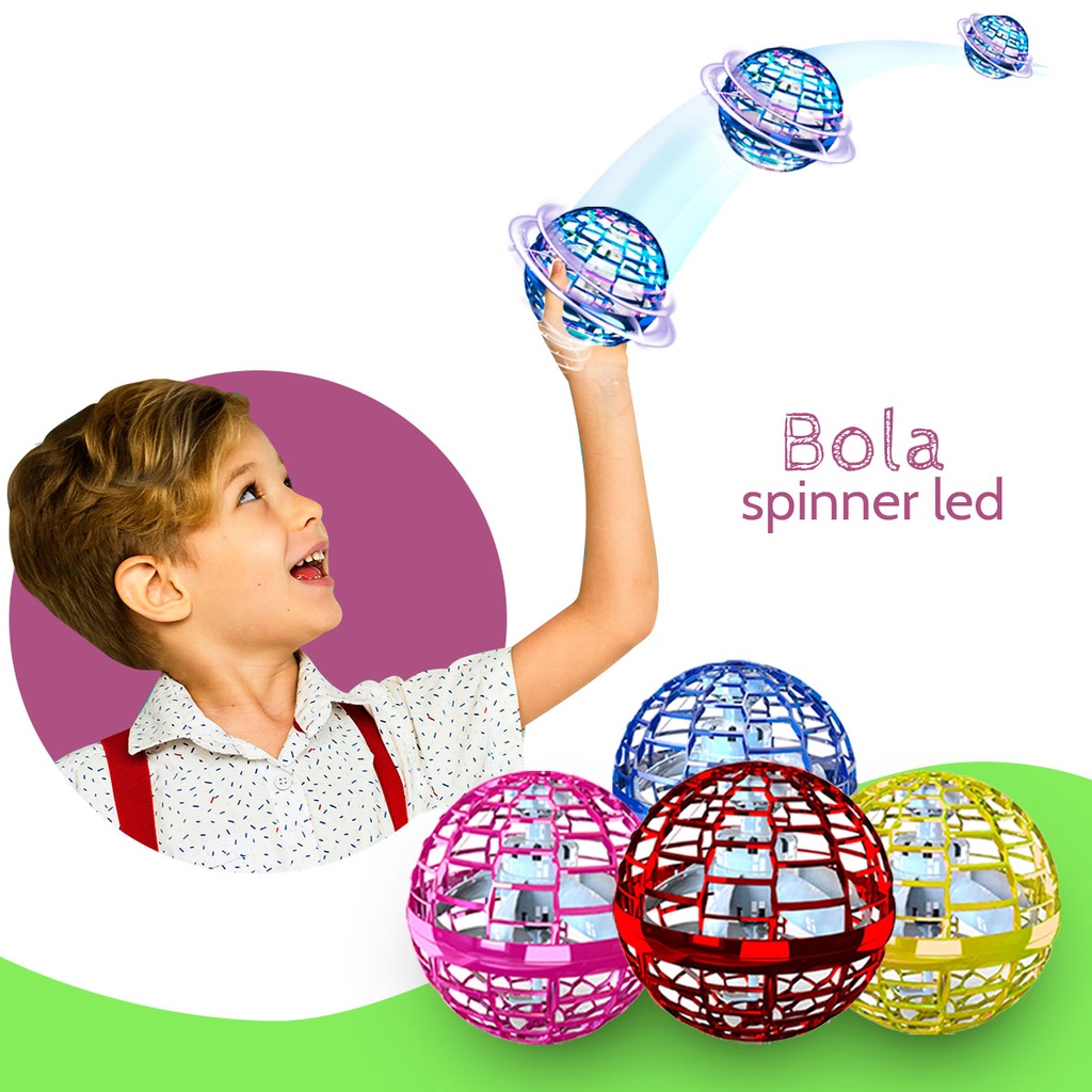 Bola Que Voa Boomerang Spinner Fly Voador Magica Controle Led Rgb ...