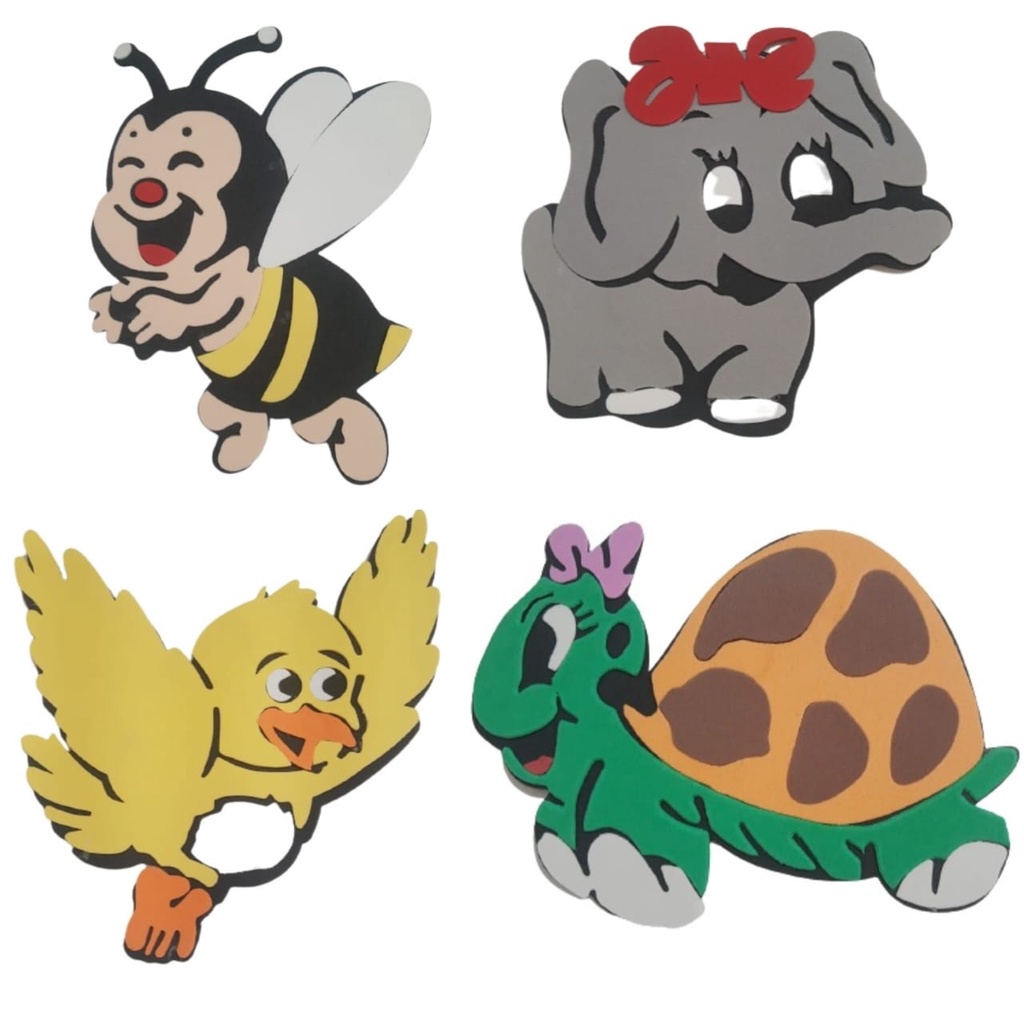 Kit Com 4 Animais De Eva | Shopee Brasil