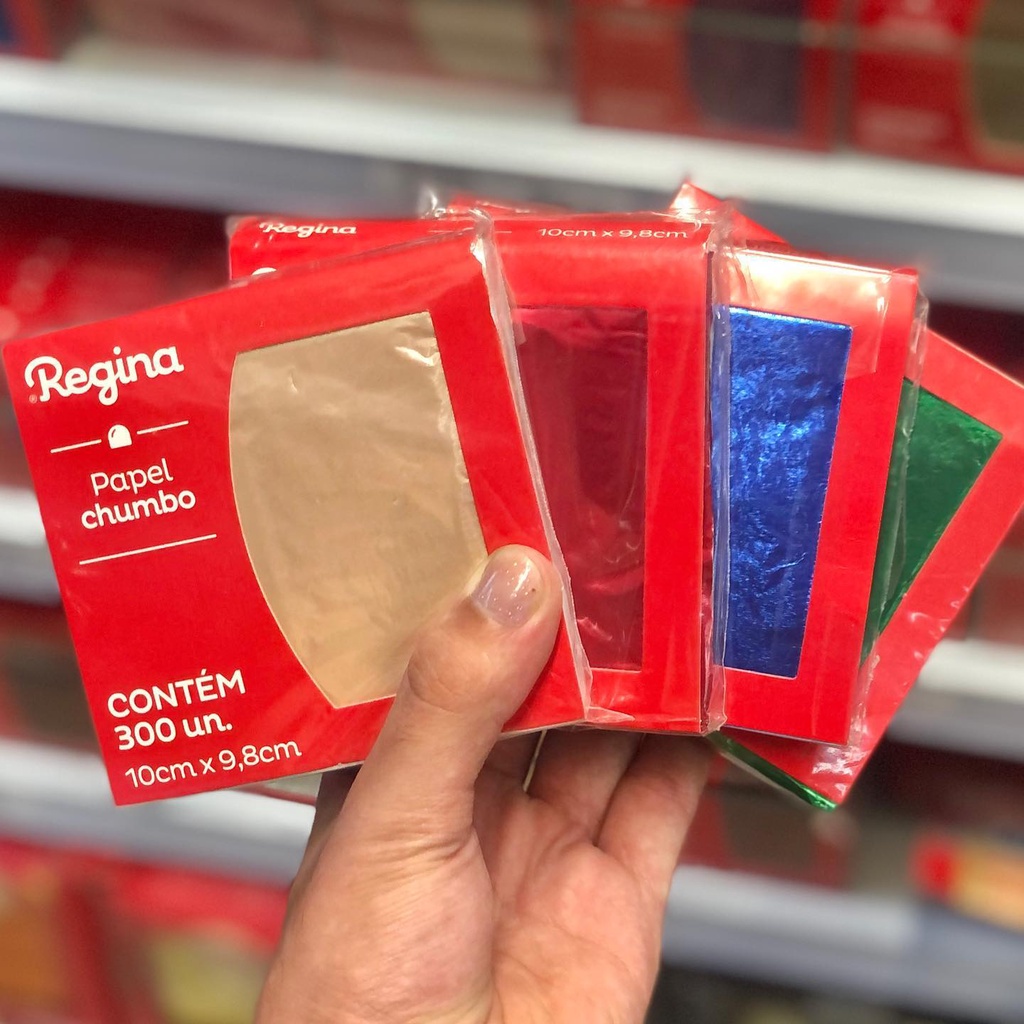 Papel Chumbo 10cmx9,8cm Trufas e Bombons 300un Regina Festas Embalagem ...