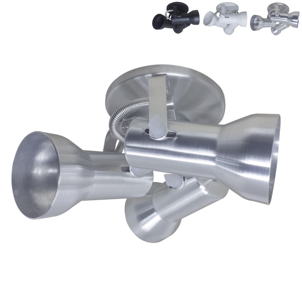 Luminaria Spot Triplo em Aluminio Direcionavel p/ Tres Lampadas PAR20 ...