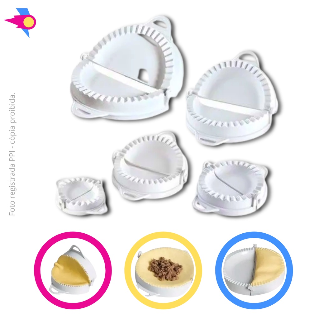 Conjunto com 5 tamanhos Forma Molde para Pastel Salgados Risole Pronta ...