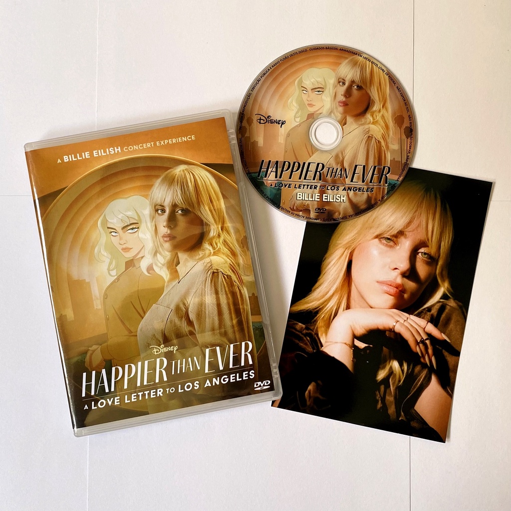 DVD Billie Eilish Happier Than Ever Concert 2021, DVD Billie Eilish Uma ...