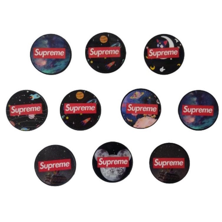 Kit 10 unidades Pop Socket Supreme variados | Shopee Brasil