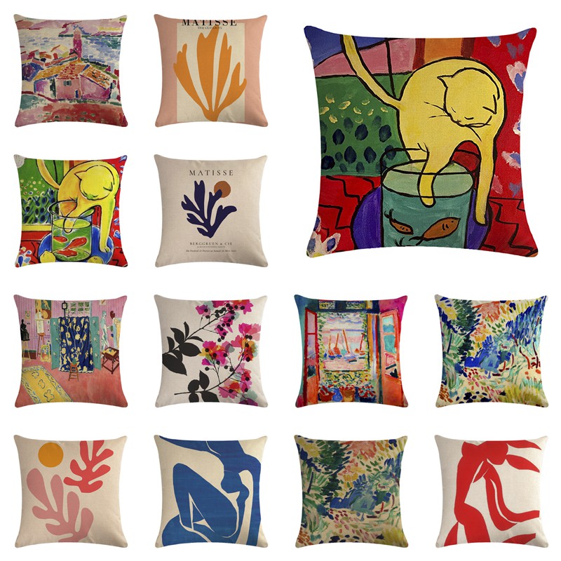 45x45 Cm A Arte Da Henri Matisse Linen Lance Fronha Capa De Almofada ...