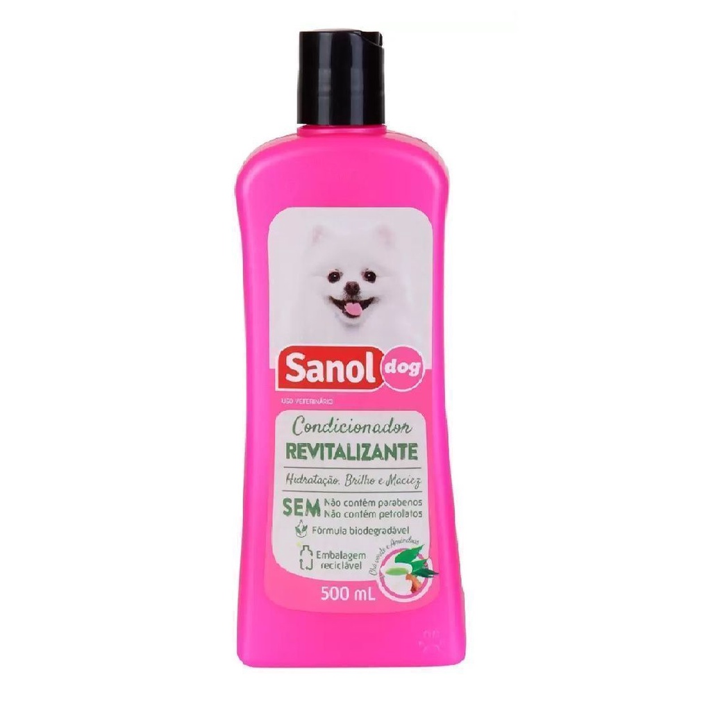 Sanol Dog Condicionador Revitalizante Para Cachorros 500ml | Shopee Brasil