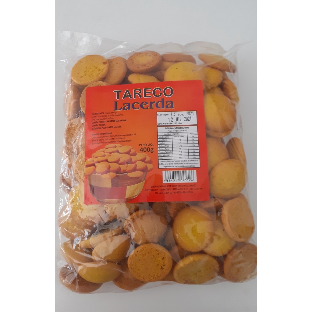 biscoito tareco lacerda 400g | Shopee Brasil