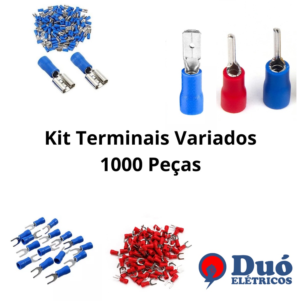 Kit Terminais Elétricos - 1000 Peças | Shopee Brasil