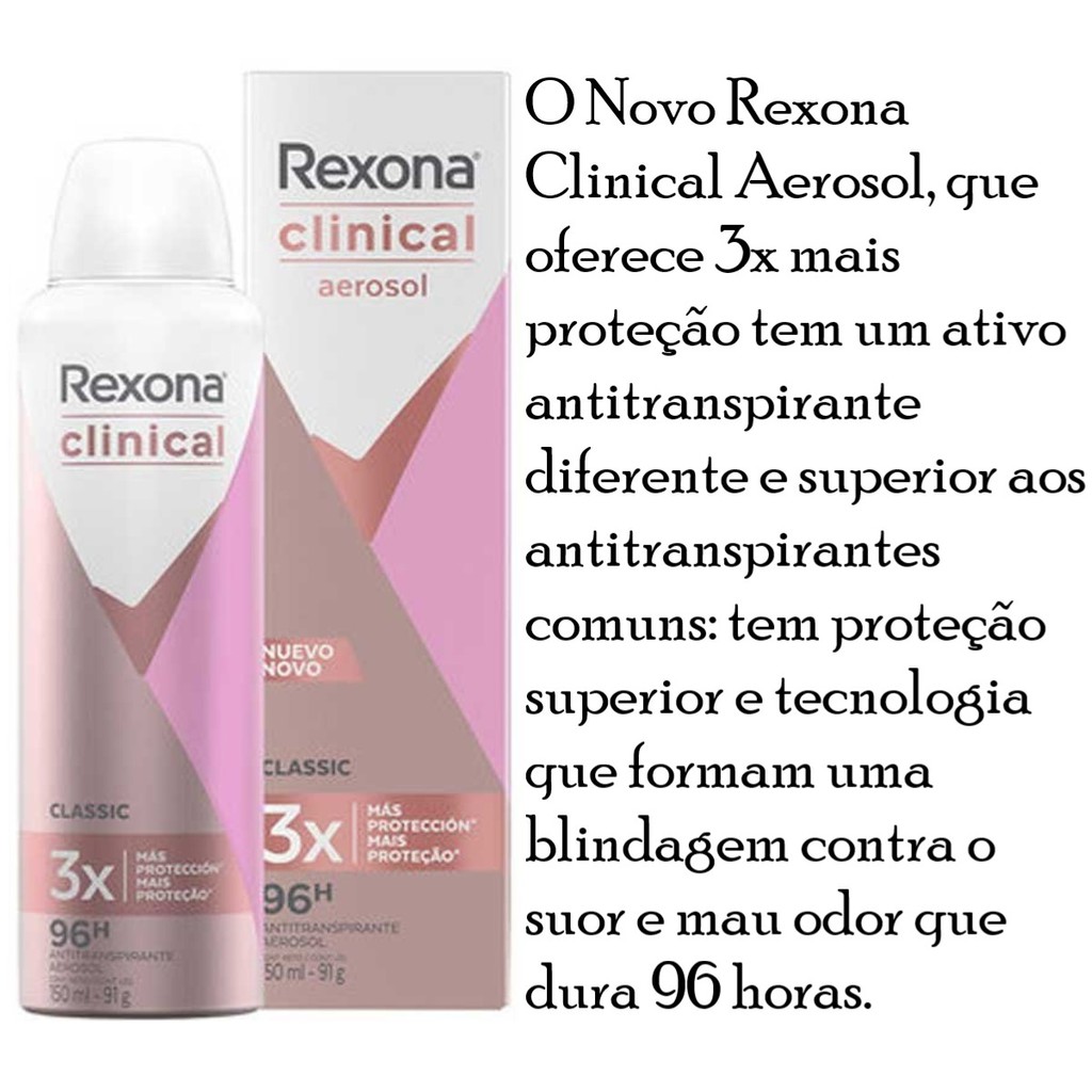 Rexona Clinical Desodorante Antitranspirante Classic 150 ml \ Rexona ...