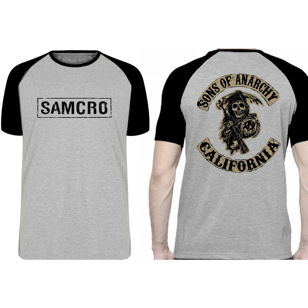 Camiseta Raglan Samcro sons of anarchy | Shopee Brasil