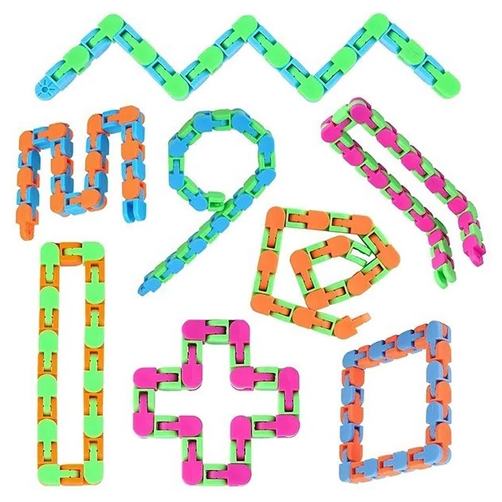 Wacky Tracks Fidget Toy Cadeia Cobra Puzzle Snake Pop It Puzzles ...