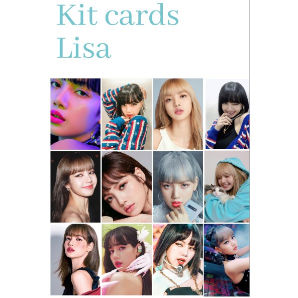 Kit de cards da Lisa do Blackpink (12 unid) | Shopee Brasil