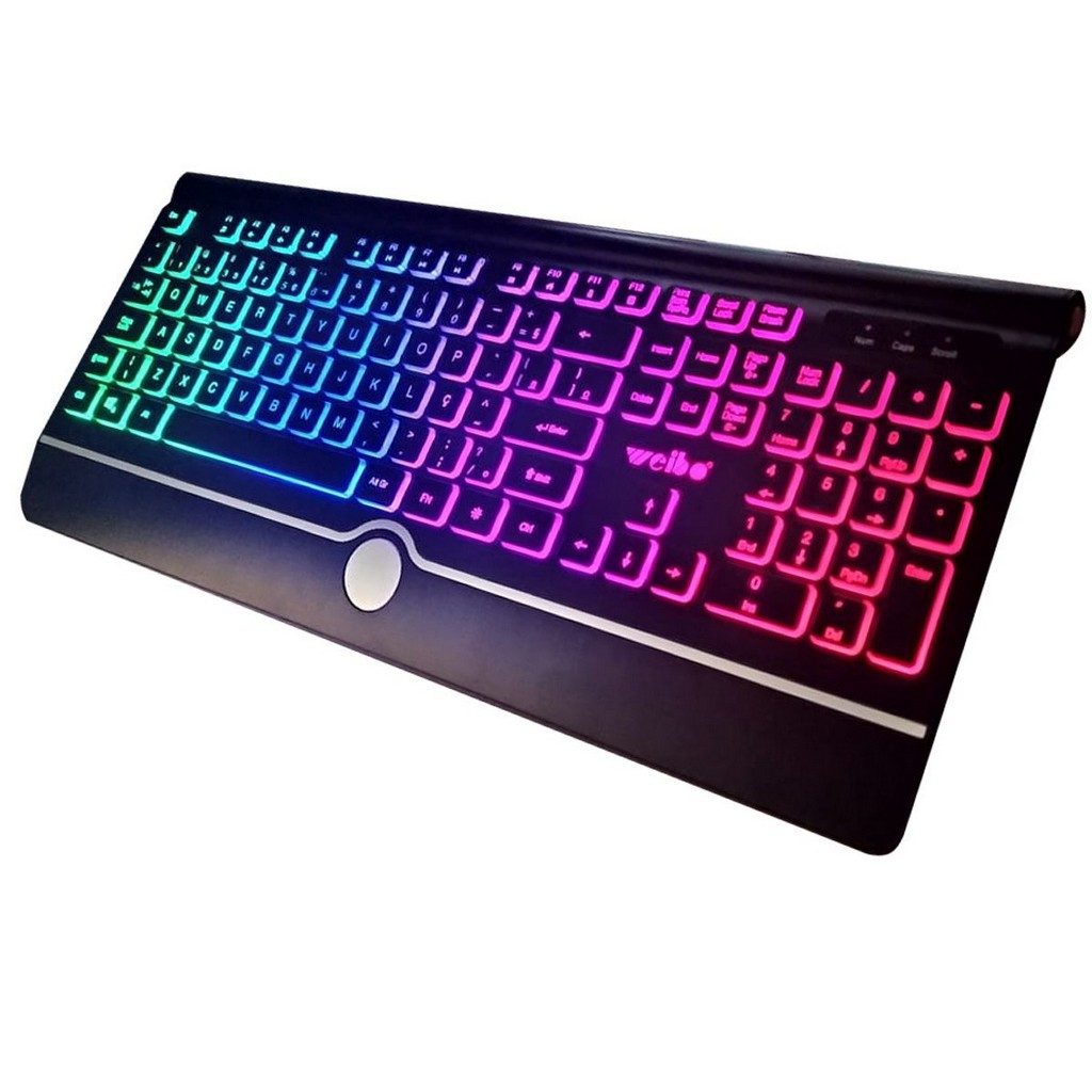 Teclado Gamer Semi Mecánico Rgb Slin - WEIBO | Shopee Brasil