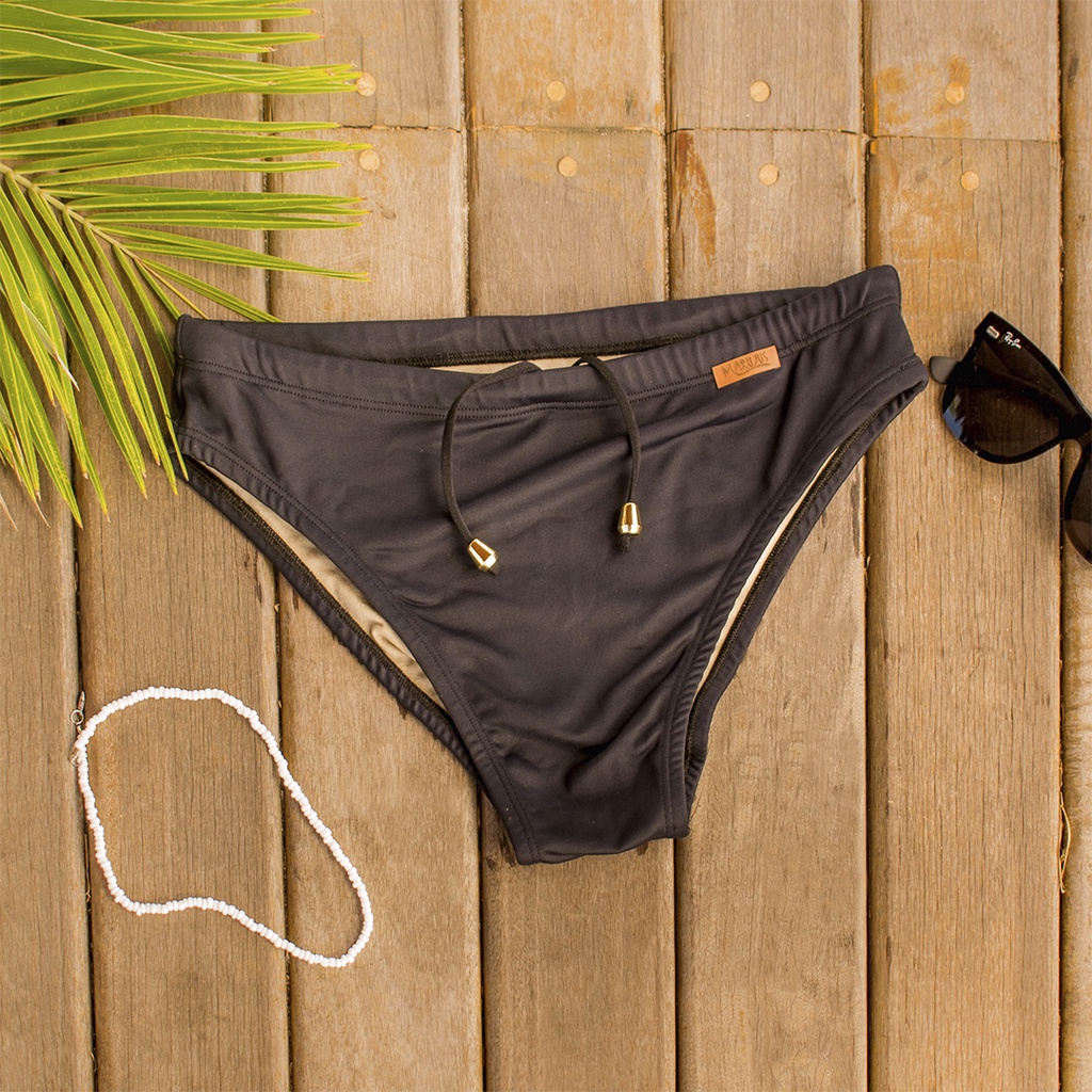 Sunga de Banho/Natação Preto (Black Básica) - Modelo Slim Moda Verão ...