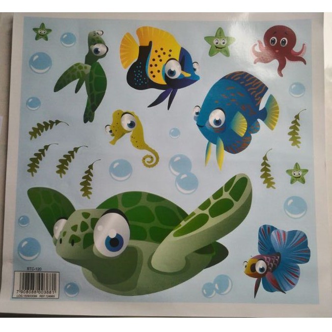 Adesivo Fundo do Mar Decoração Peixe Sticker | Shopee Brasil