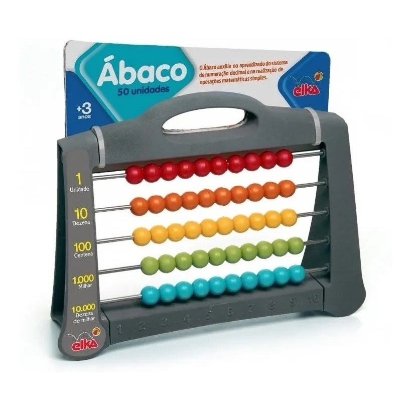 Ábaco Escolar Infantil Brinquedo Educativo De Matemática Didático ...