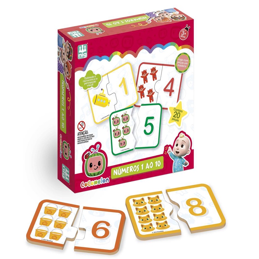 Jogo Pedagogico Infantil Numeros 1 Ao 10 Cocomelon | Shopee Brasil
