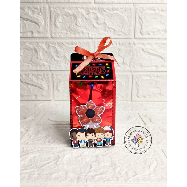 caixa milk 3d tema stranger things personalizadas | Shopee Brasil
