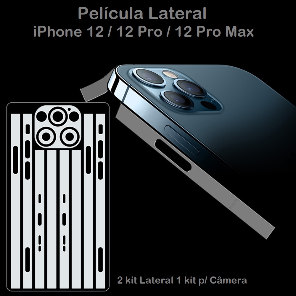 Película Protetora Lateral Em TPU Com Bordas Para iPhone 12 / 12 Pro ...