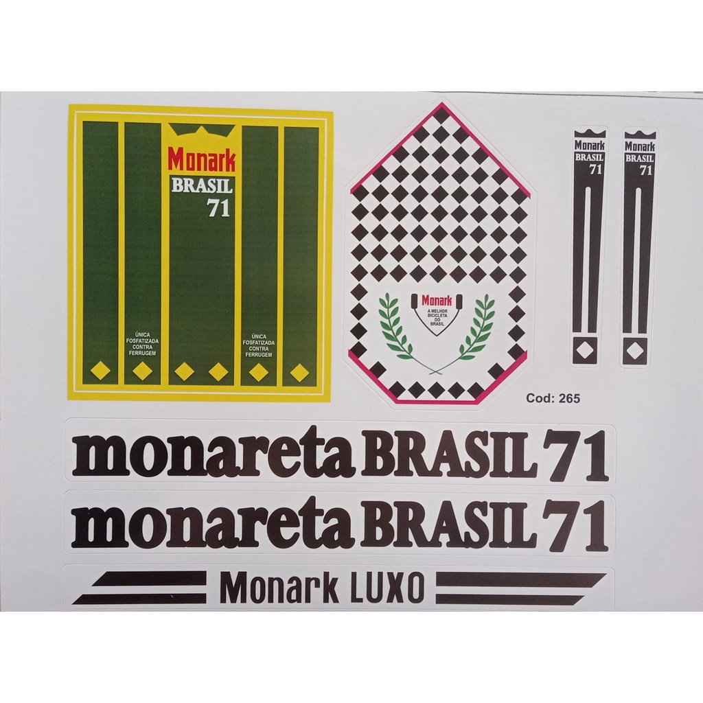 Adesivos Colante Bicicletas Antigas Monareta Brasil 71 | Shopee Brasil