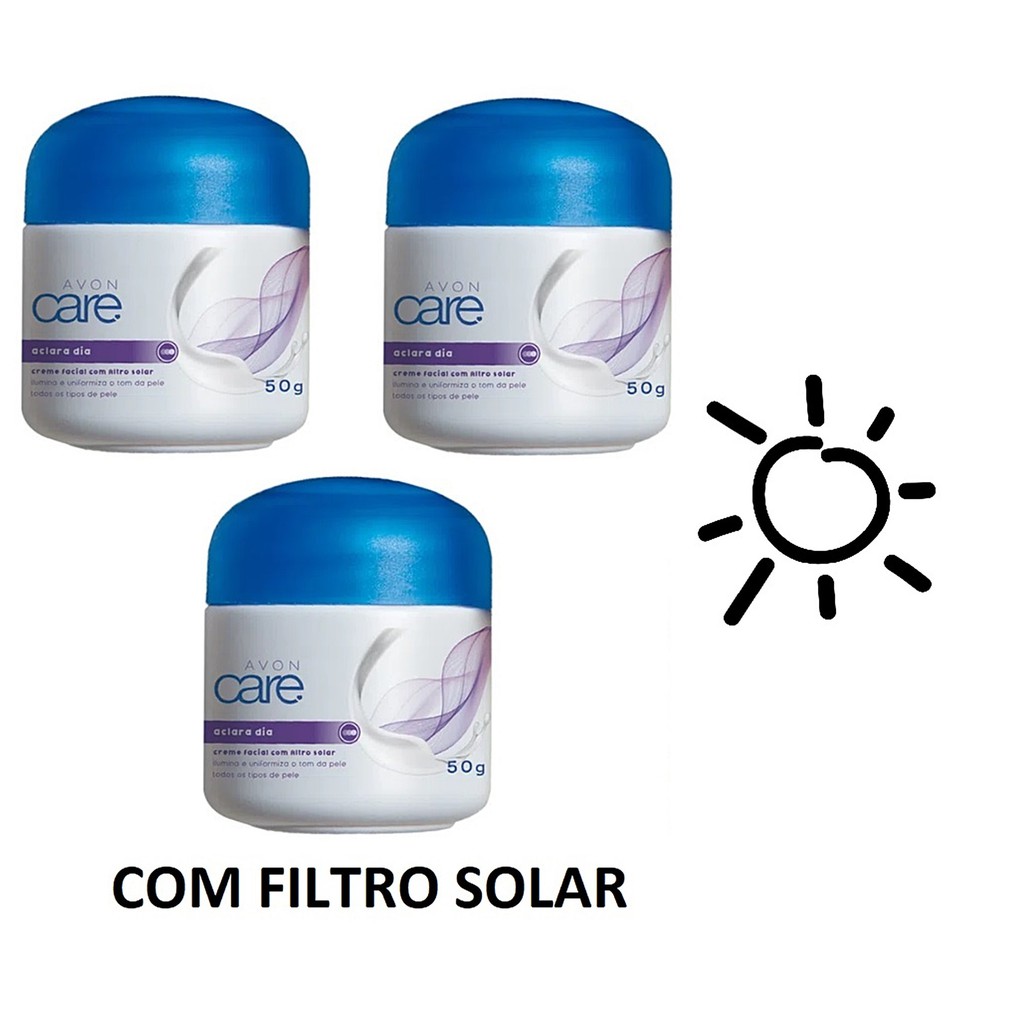 Creme Facial Avon Aclara Clareador dia ou noite 50g | Shopee Brasil