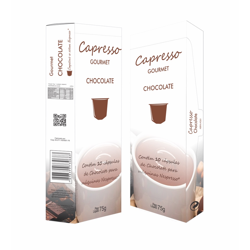 Cápsulas Nespresso Chocolate Capresso 10 Unidades | Shopee Brasil