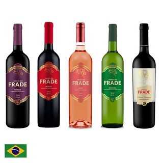 Kit C/5 Vinho Do Frade Tinto Suave e Seco, Cabernet, Branco Suave e ...