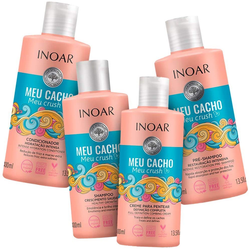 Kit Meu Cacho Meu Crush Inoar 4x400ml | Shopee Brasil