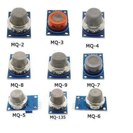 Sensor De Gás Mq-2 Mq-3 Mq-4 Mq-5 Mq-6 Mq-7 Mq-8 Mq-9 Mq-135 [ Código 24 ] | Shopee Brasil