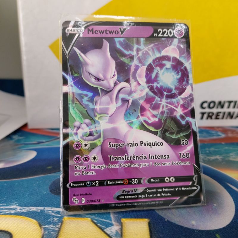 Carta Pokémon Ultra Rara Mewtwo V 30/78 Pokémon Go | Shopee Brasil