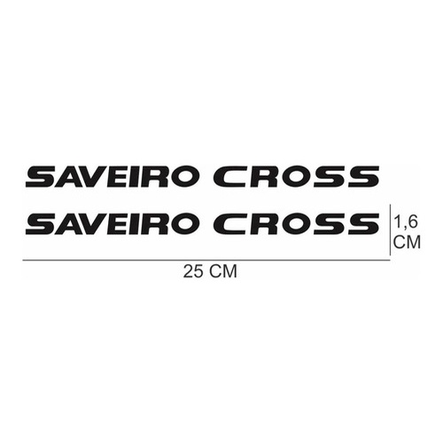 Par De Adesivo Emblema Vw Saveiro Cross Preto - Branco | Shopee Brasil