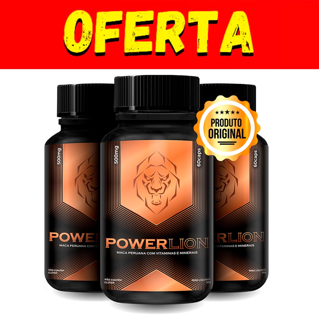 Maca Peruana Power Lion 1 Pote - Original - 60 cápsulas - 500mg ...
