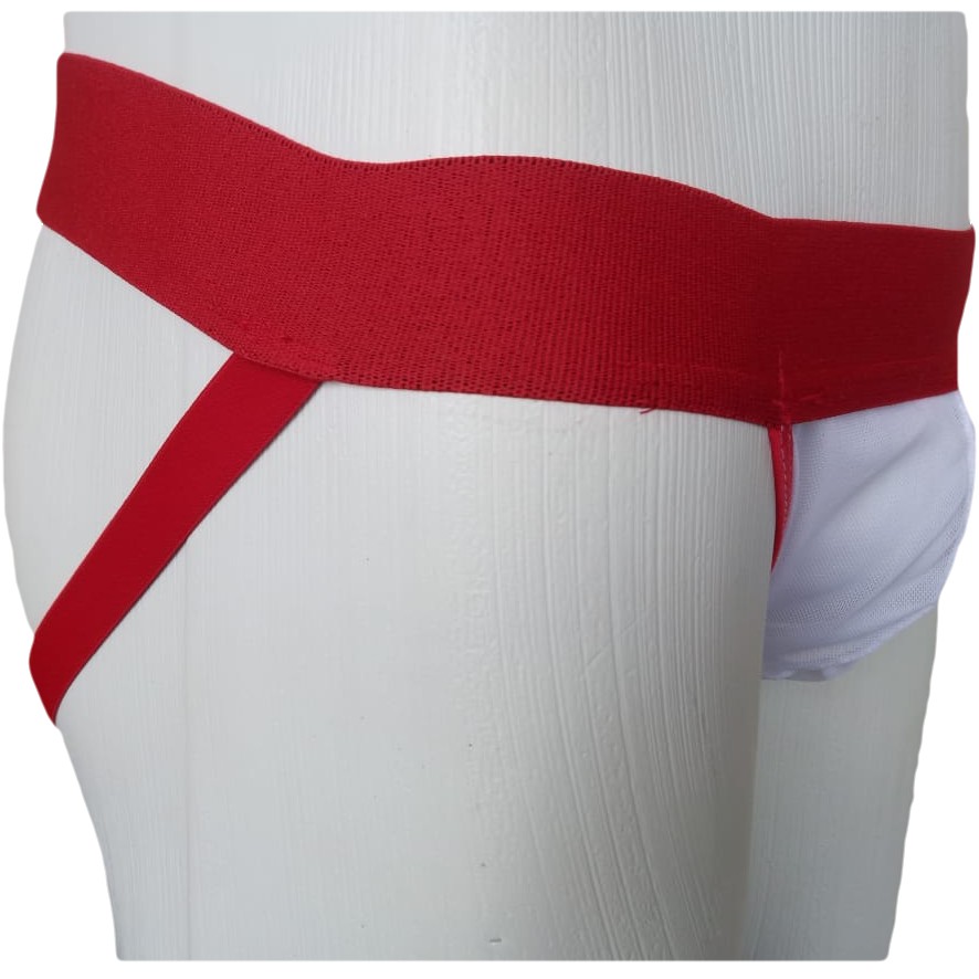 Cueca Jockstrap Vermelho/Branco Bojo Transparente Cuecas SexLord | Shopee Brasil