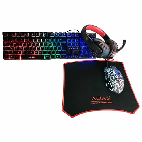 Kit GAMER Teclado LED RGB Mouse RGB Headset e Mousepad GAMER | Shopee ...