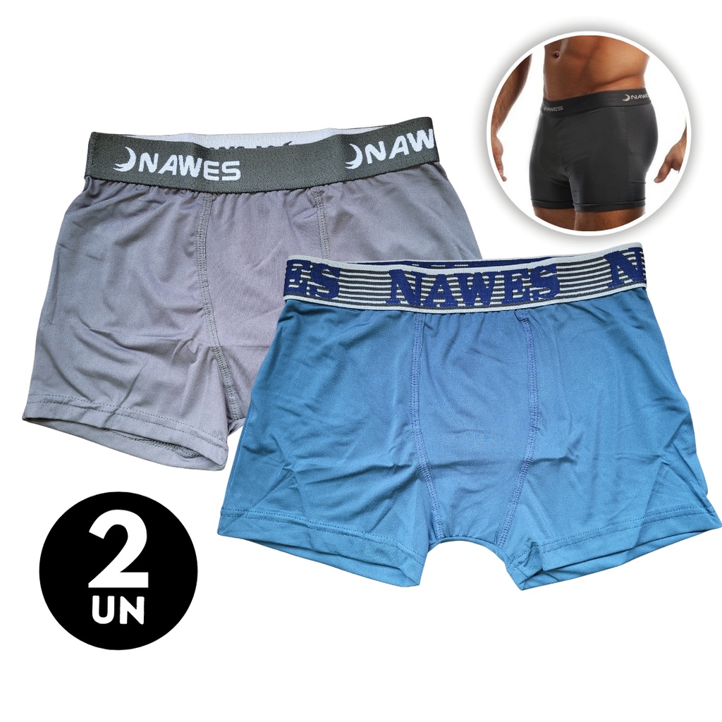 Kit Cueca Box Barata NAWES Boxer (2 PEÇAS) | Shopee Brasil