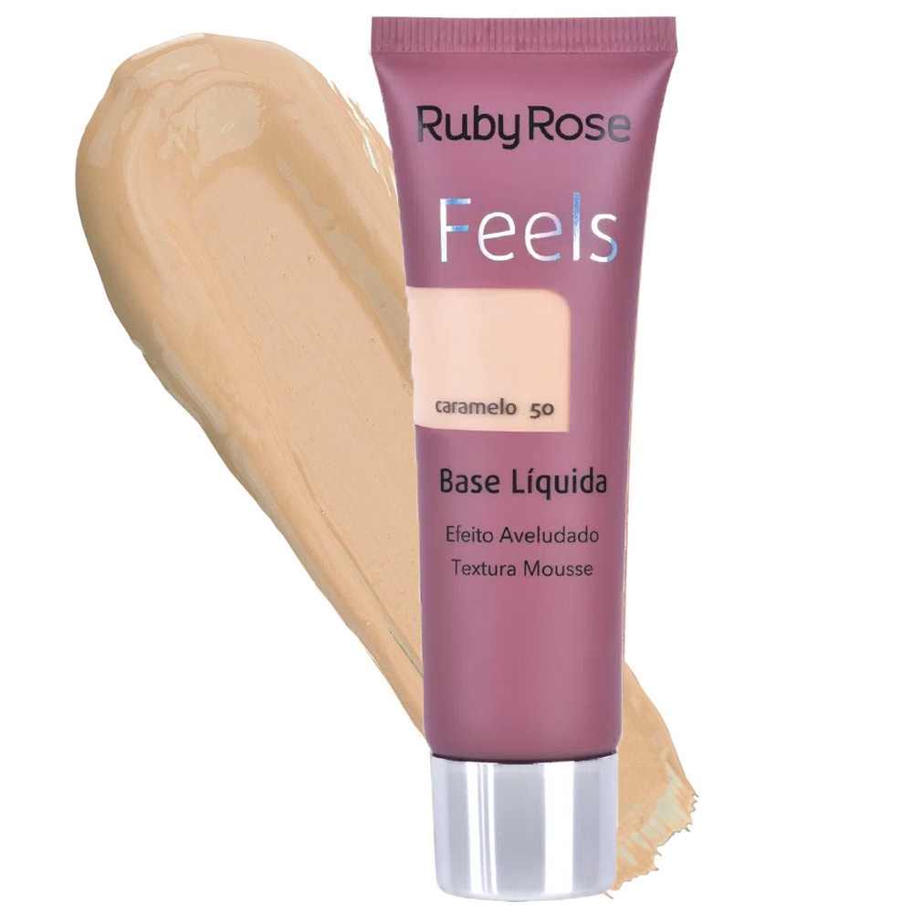 Base Líquida Matte Feels Caramelo 50 Ruby Rose | Shopee Brasil