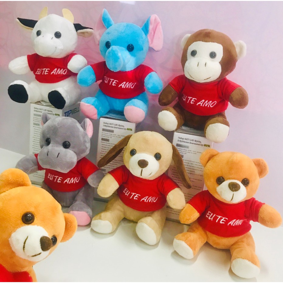 Bichinhos de Pelúcia - 6 Modelos diferentes -Macaco, Urso Cachorro ...