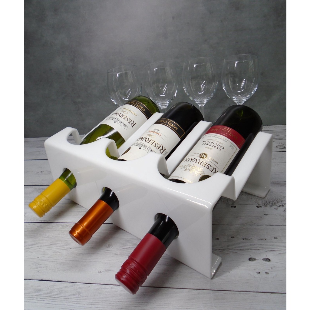 Porta vinhos em acrílico adega de bancada presente natal expositor de ...