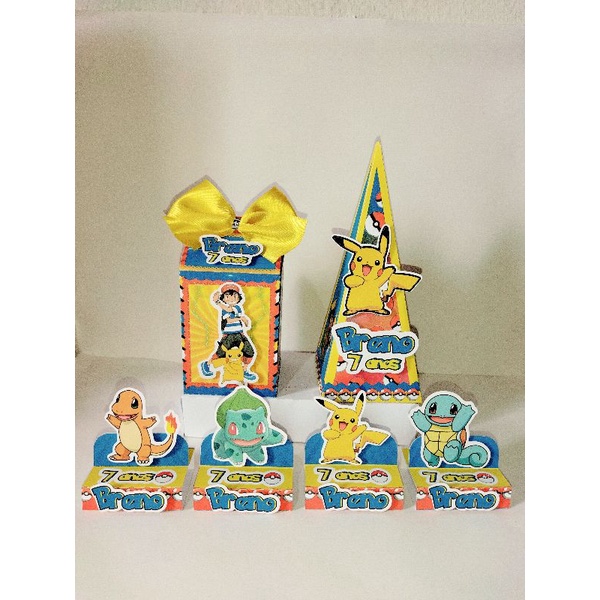 kit festa 45 itens lembrancinha pokémon | Shopee Brasil