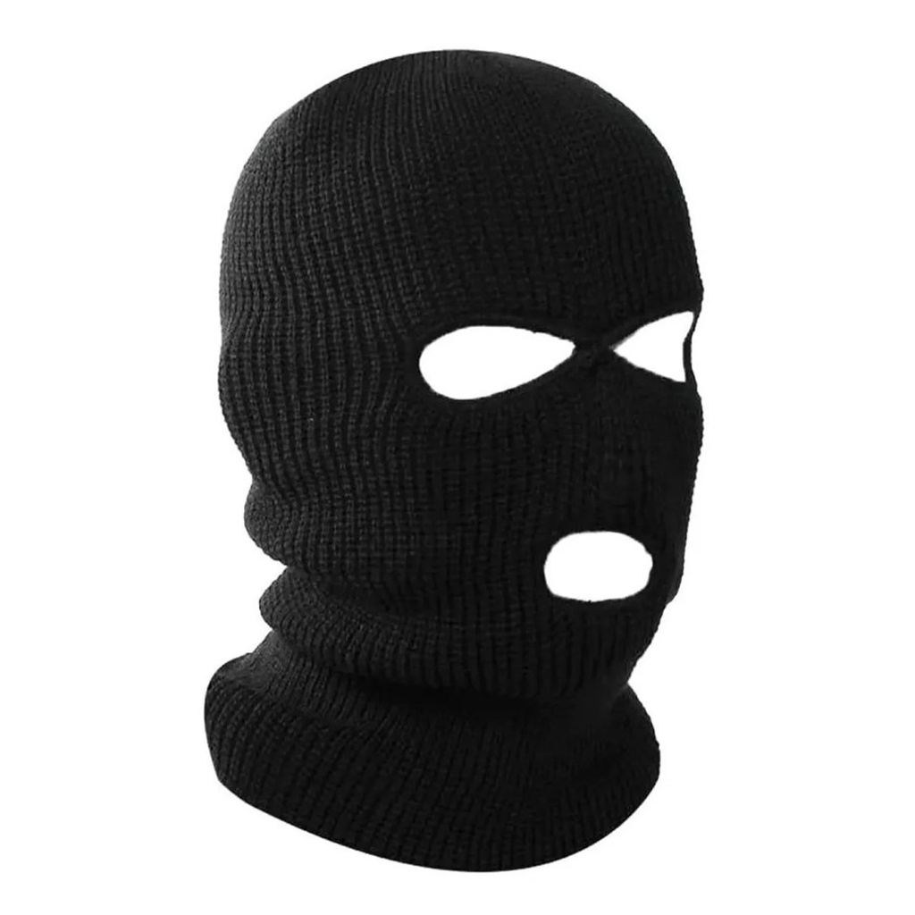 Touca Ninja Balaclava 3 Furos P/Frio Inverno Motoqueiro Moto | Shopee ...