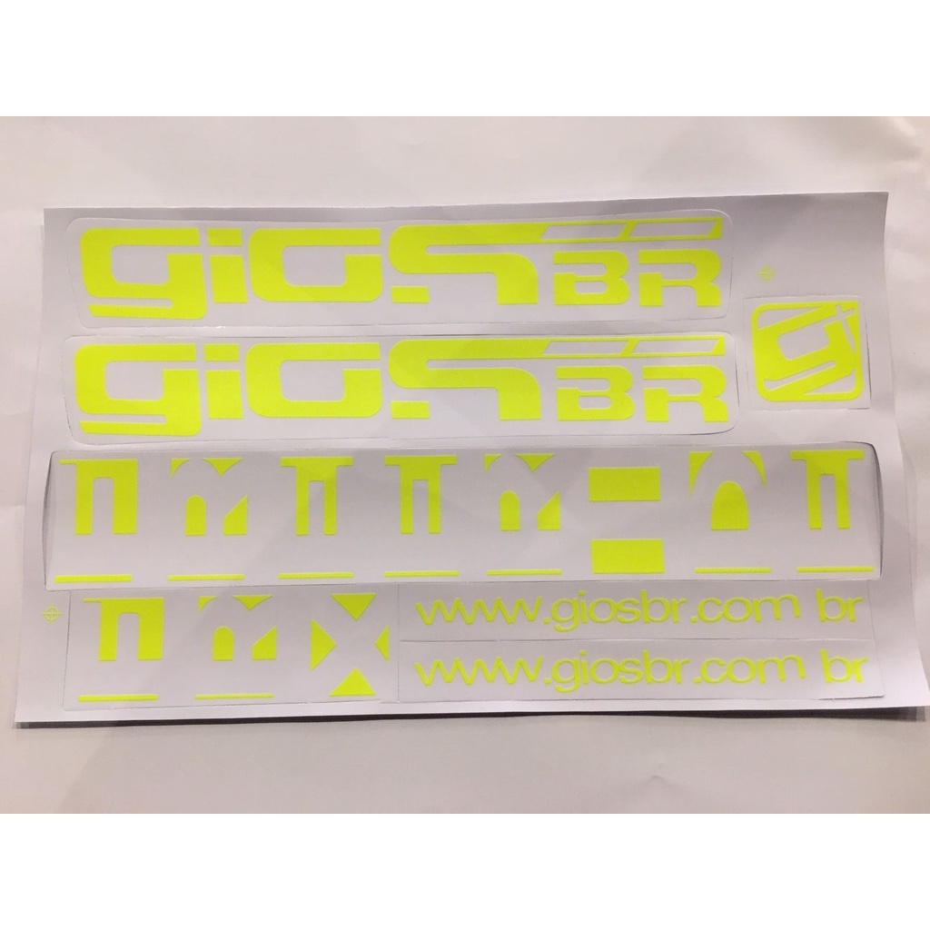 Adesivo Bicicleta Gios Br Freeride Bike Amarelo Marca Texto | Shopee Brasil